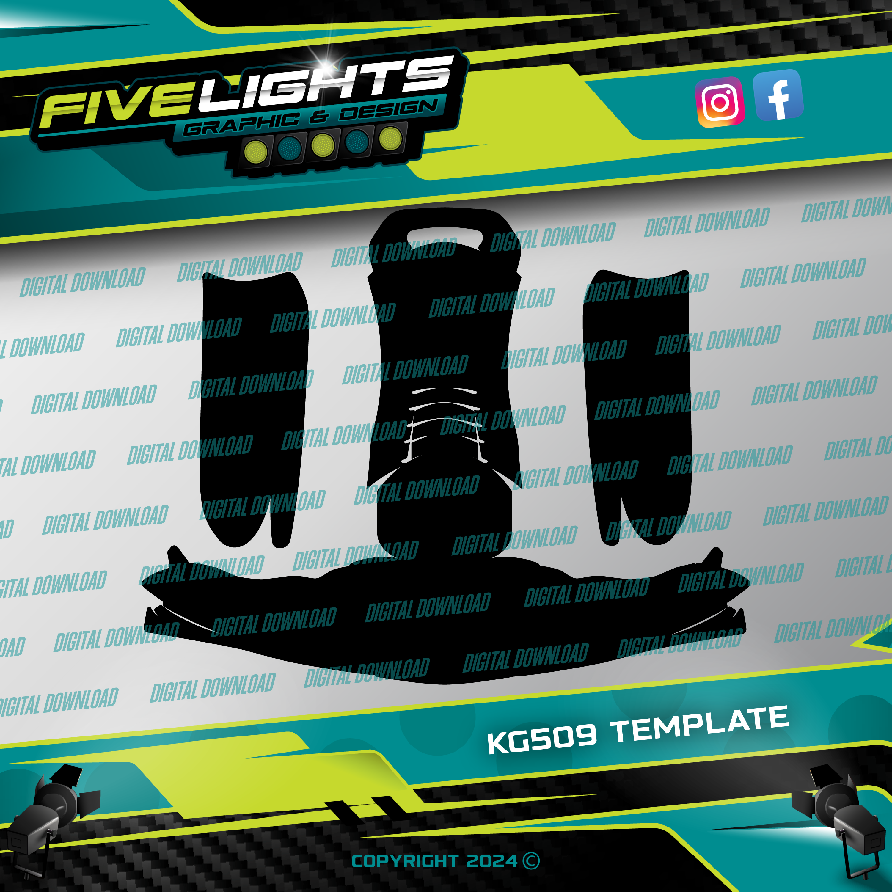 Print Template - KG509 Template – Five Lights Graphics