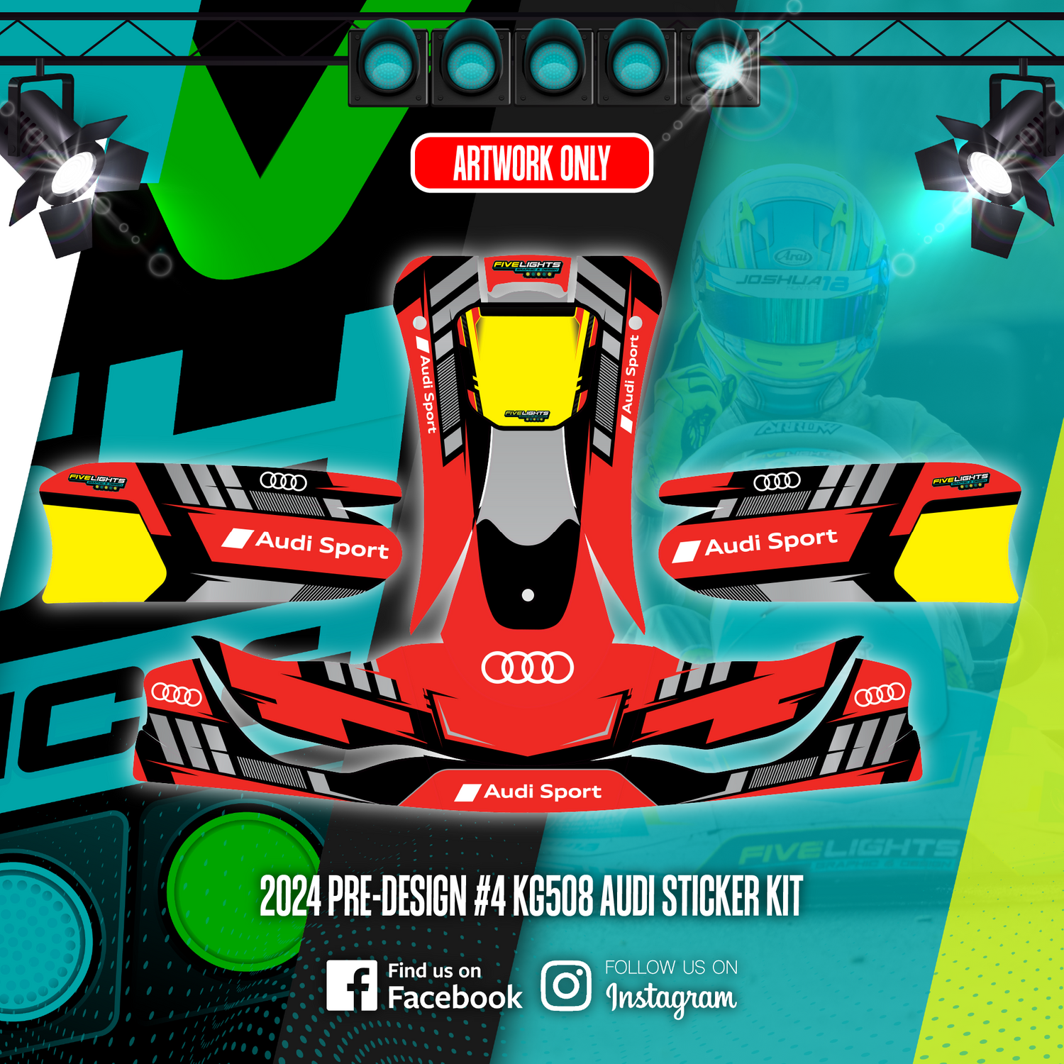 2024 PRE-DESIGN 4 KG508 AUDI STICKER KIT (ARTWORK ONLY) – Five Lights ...
