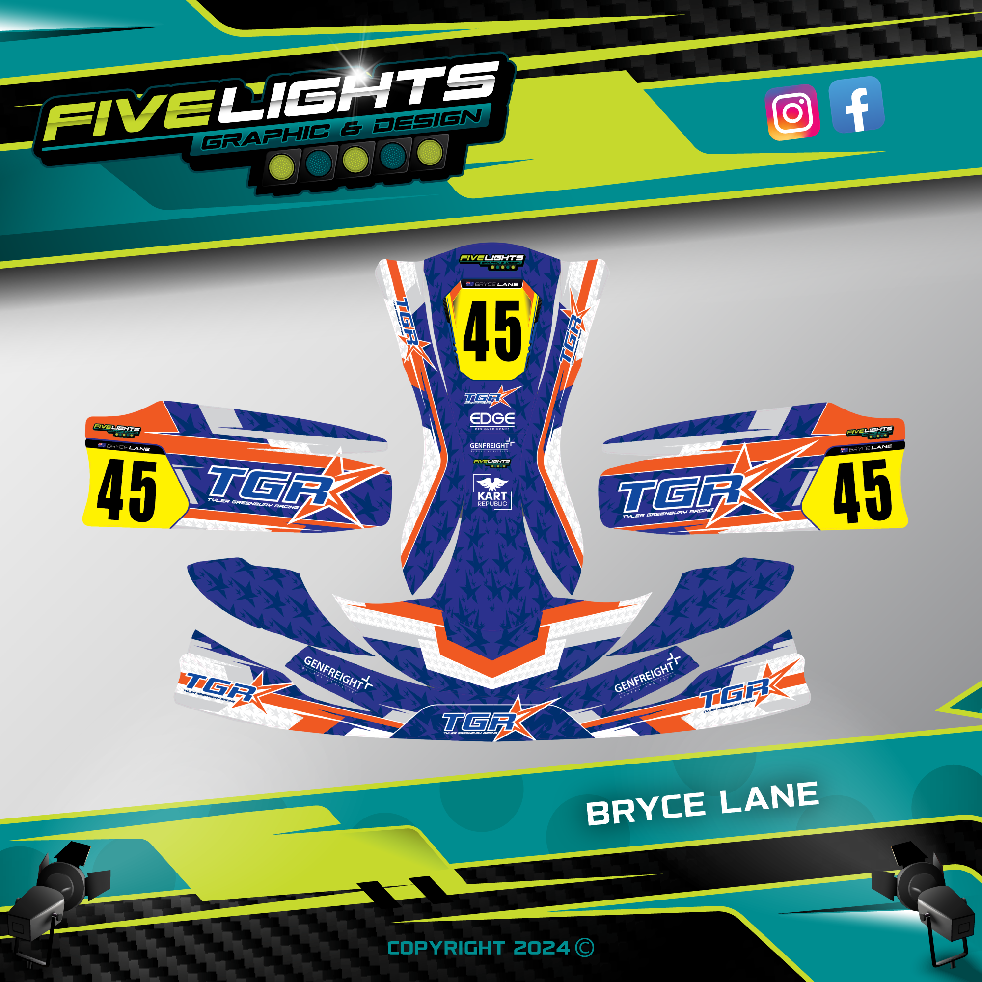 TGR - BRYCE LANE (CHROME REPRINT) – Five Lights Graphics