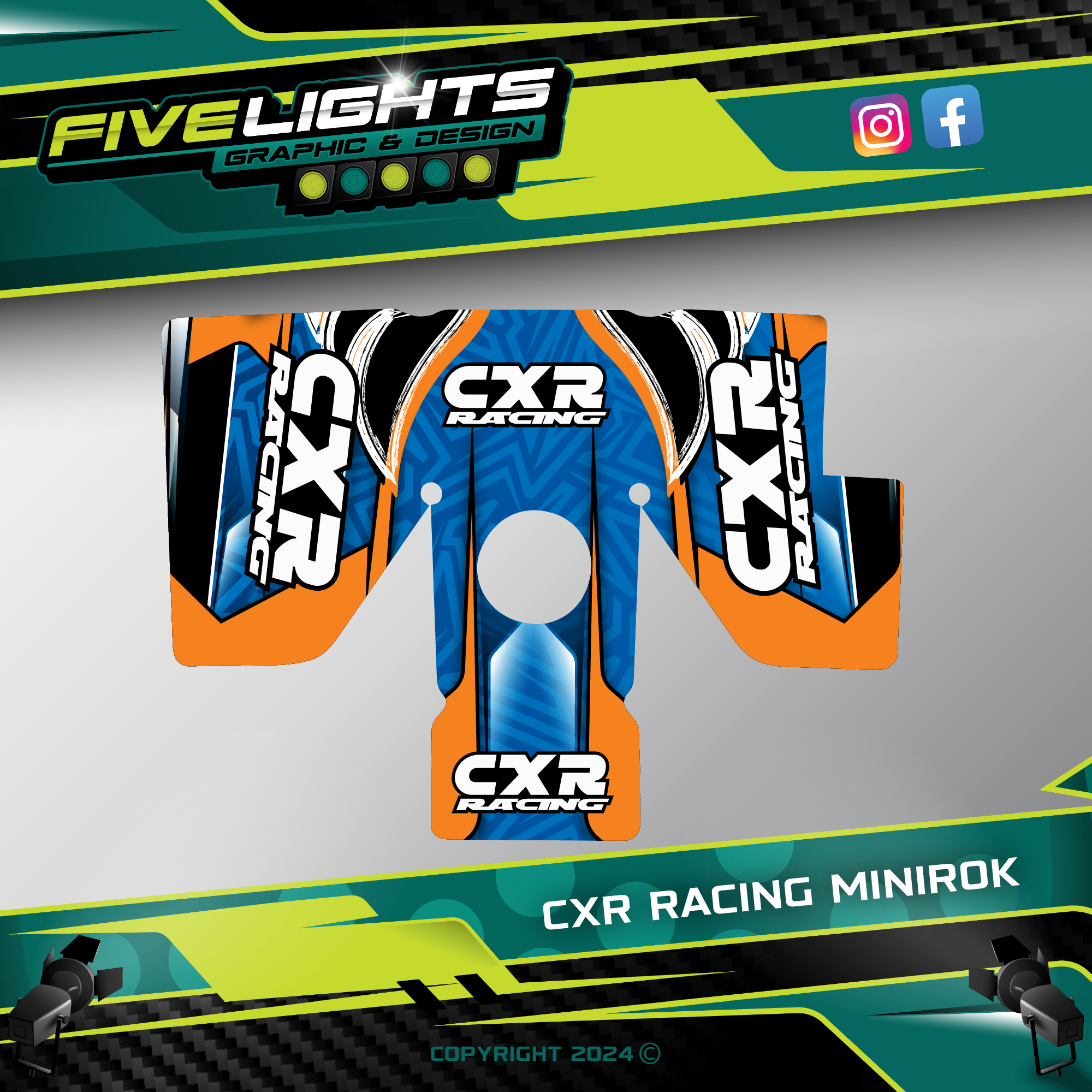 CXR Racing MiniRok Airbox Sticker – Five Lights Graphics