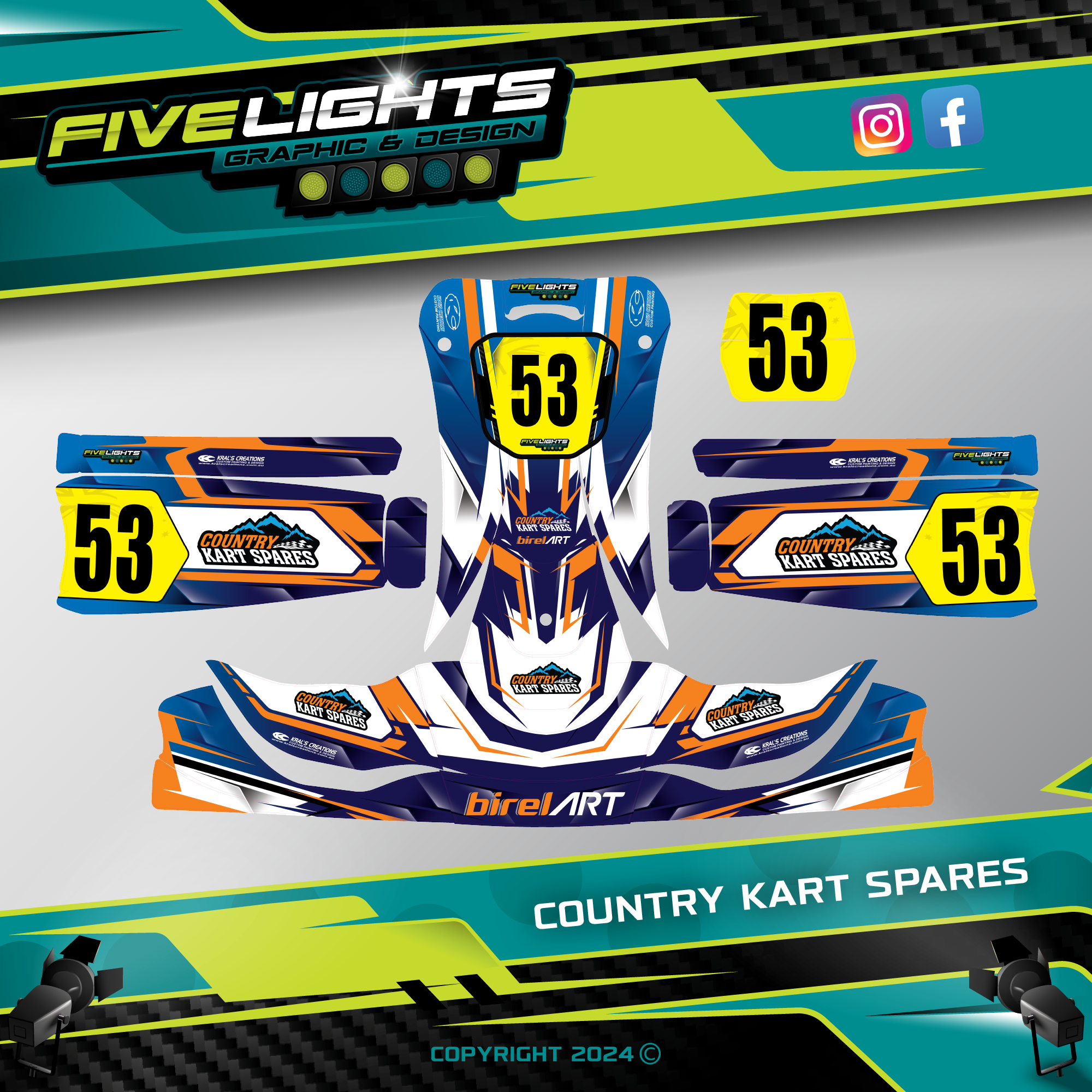 BIREL - COUNTRY KART SPARES (REPRINT) – Five Lights Graphics