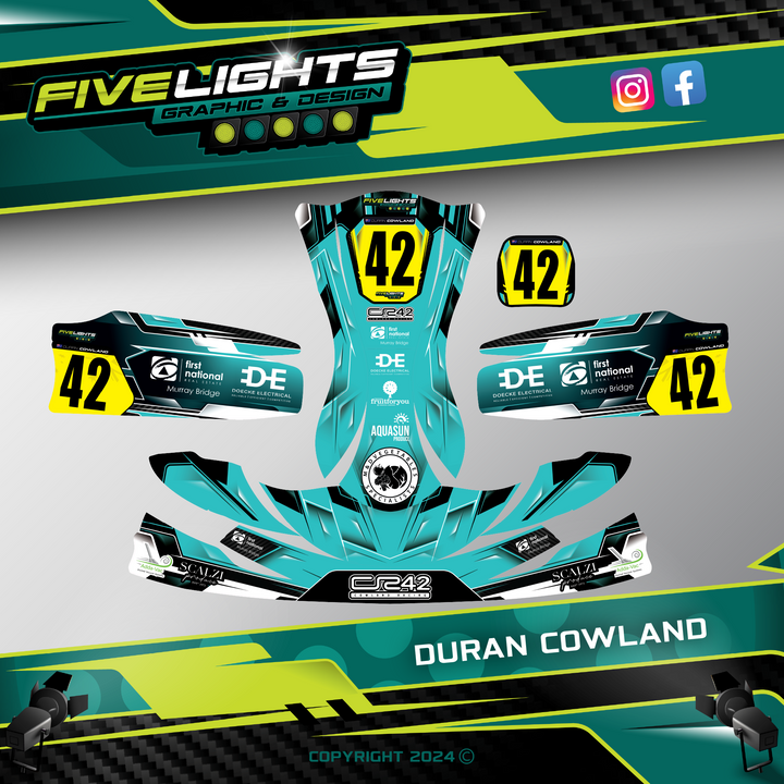 Custom Kart Sticker Kits – Five Lights Graphics
