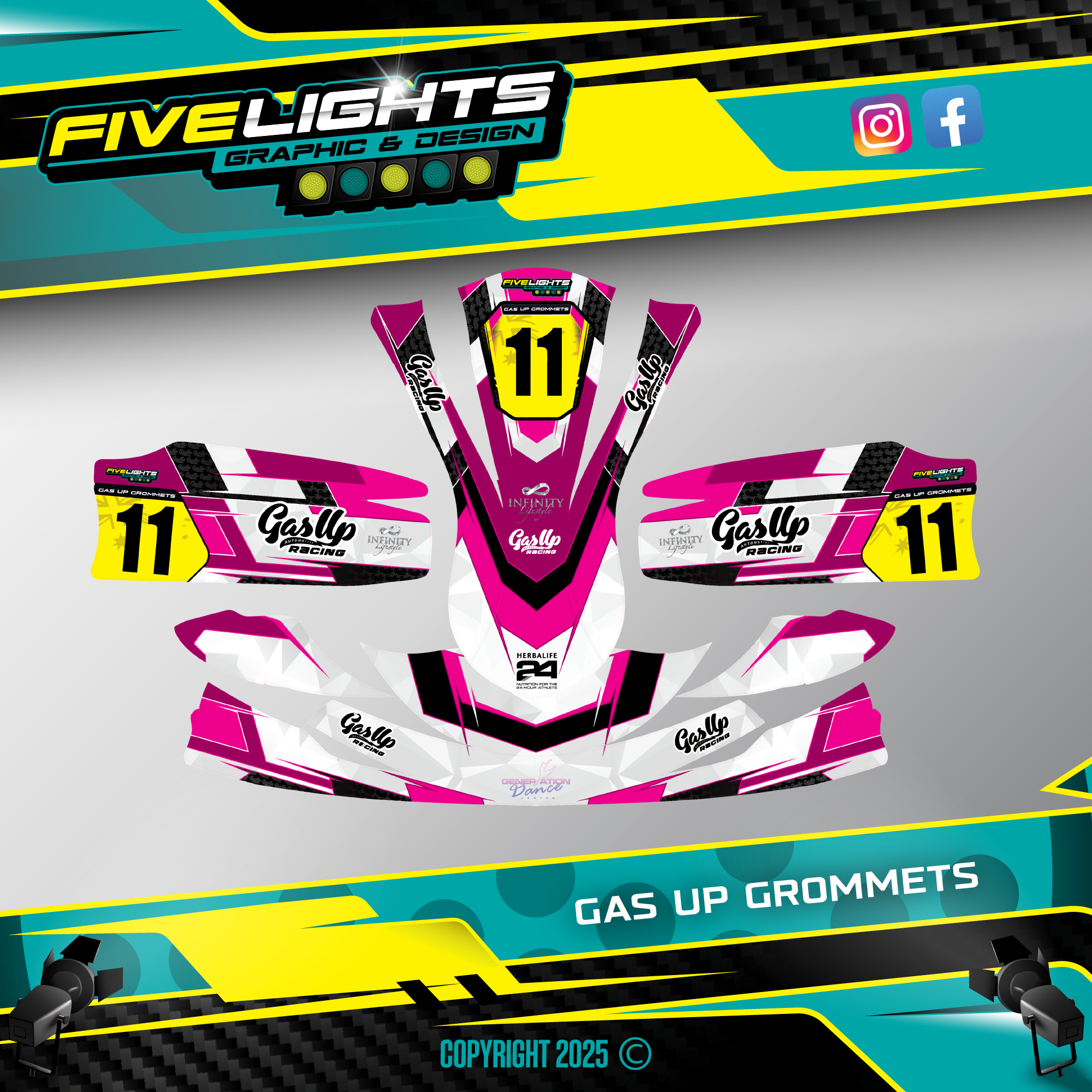 KART REPUBLIC - GAS UP GROMMETS (REPRINT) – Five Lights Graphics