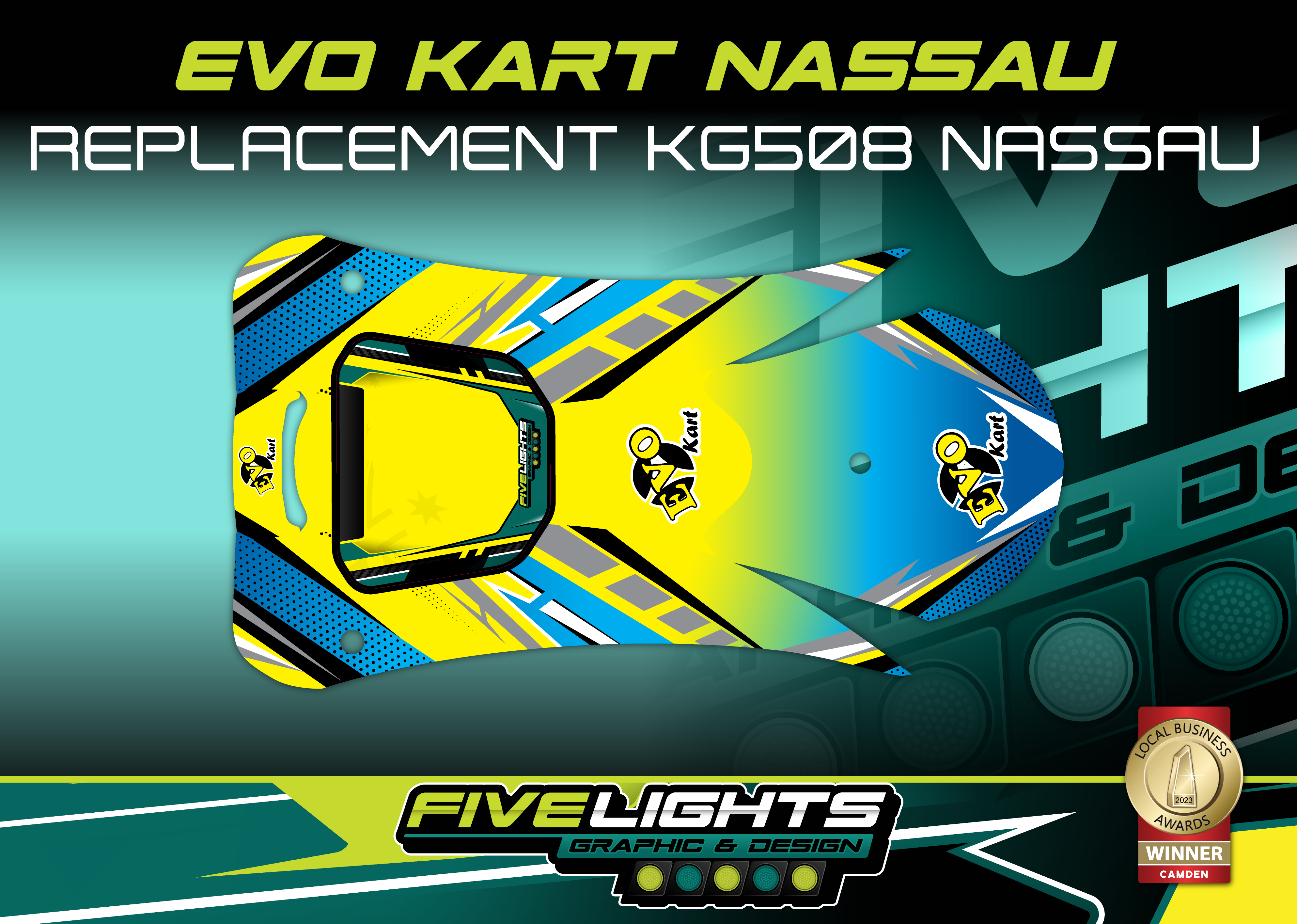 EVO KART AUSTRALIA - REPLACEMENT KG508 NASSAU STICKERS – Five Lights ...