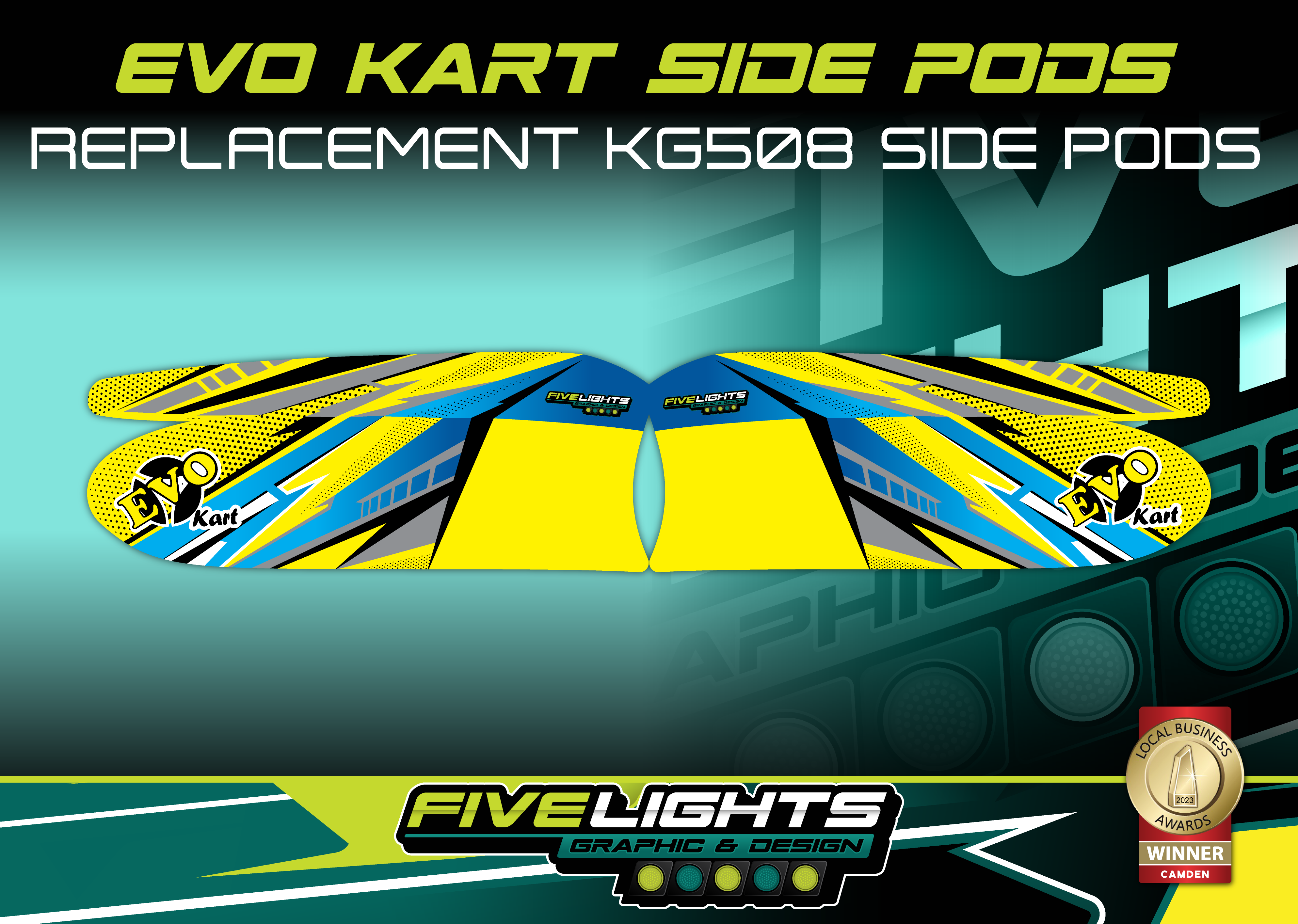 EVO KART AUSTRALIA - REPLACEMENT KG508 SIDE POD STICKERS – Five Lights ...