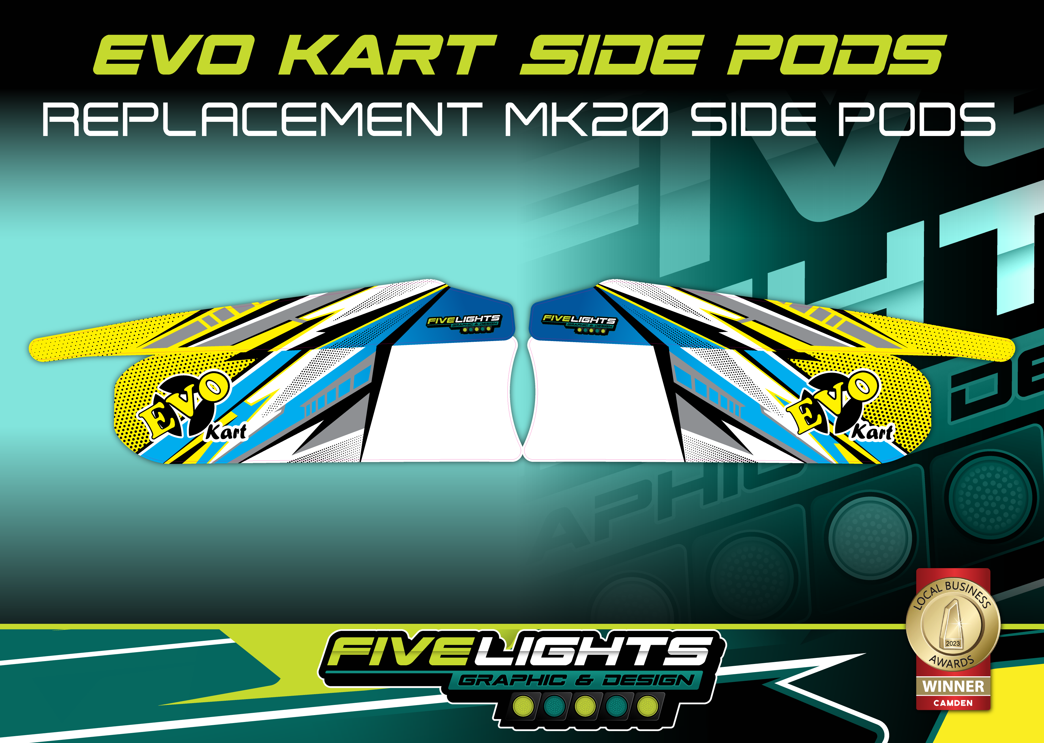 EVO KART AUSTRALIA - REPLACEMENT MK20 SIDE POD STICKERS – Five Lights ...
