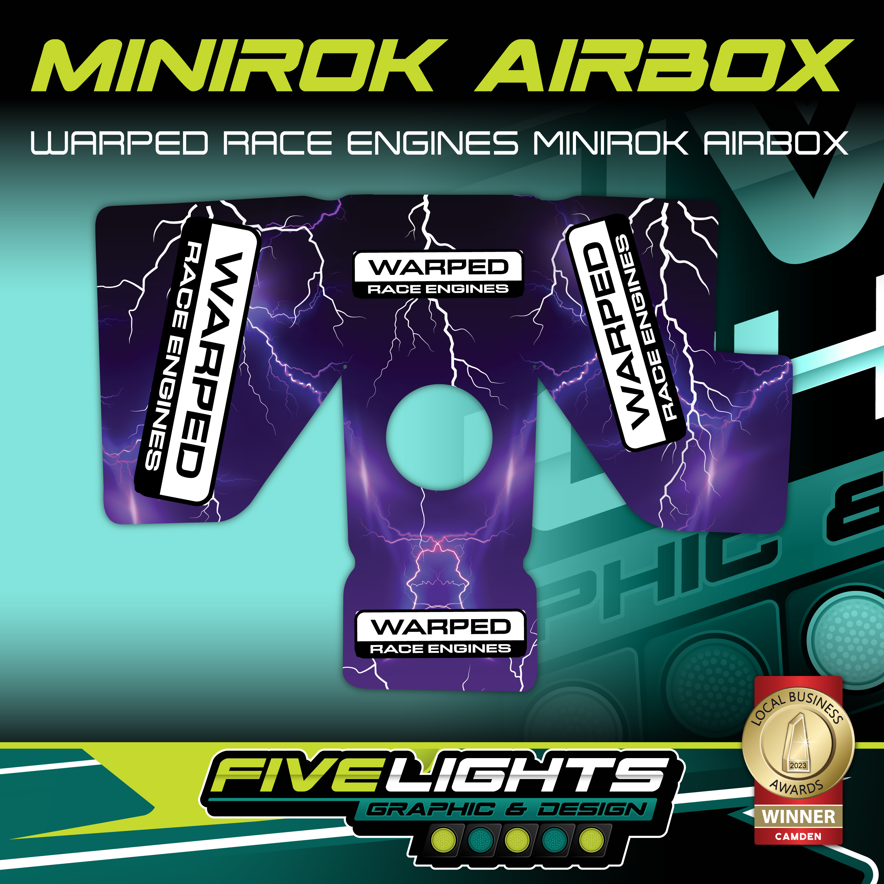 WARPED RACE ENGINES - REPLACEMENT MINIROK AIRBOX – Five Lights Graphics