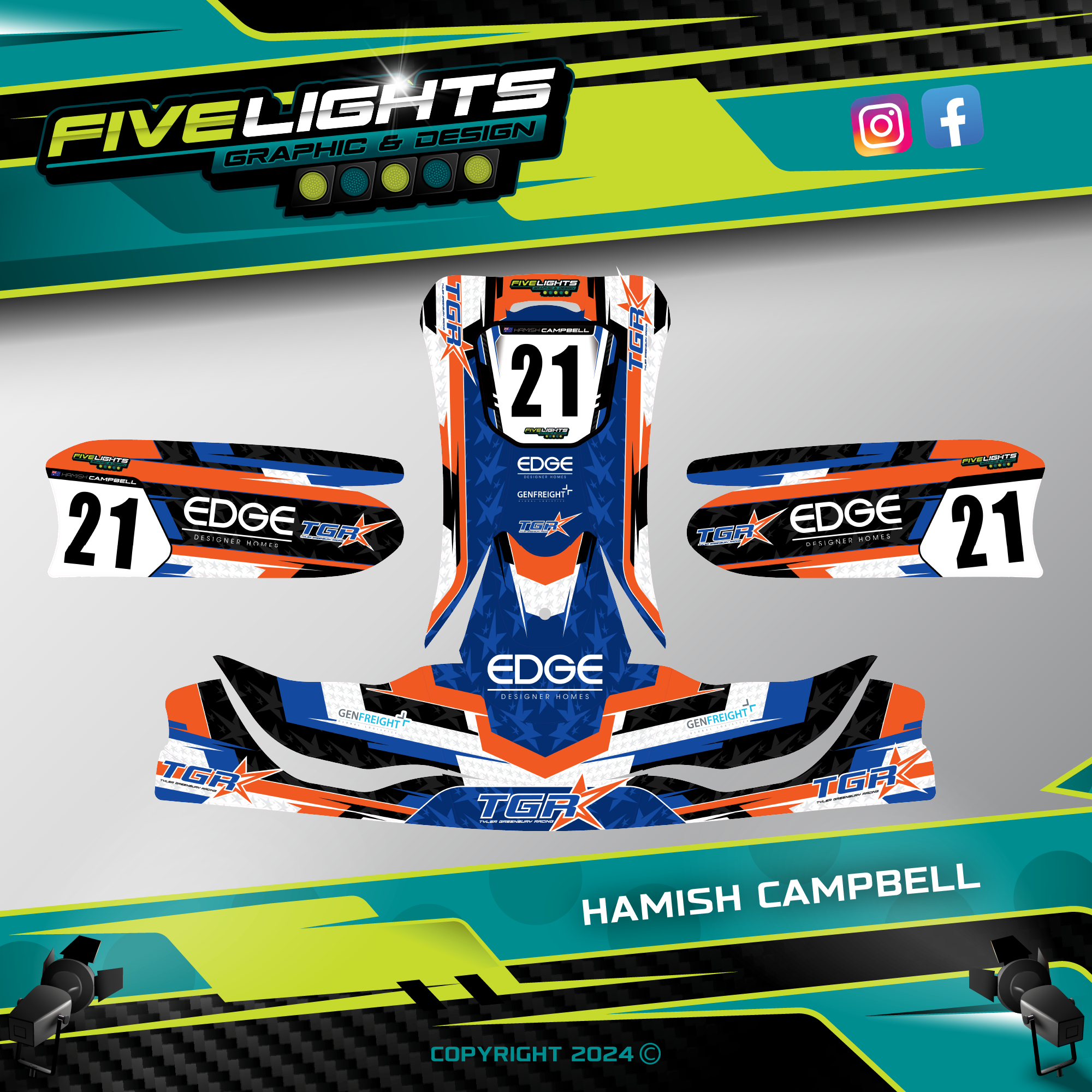 2024 TGR CHROME KG508 KIT – Five Lights Graphics