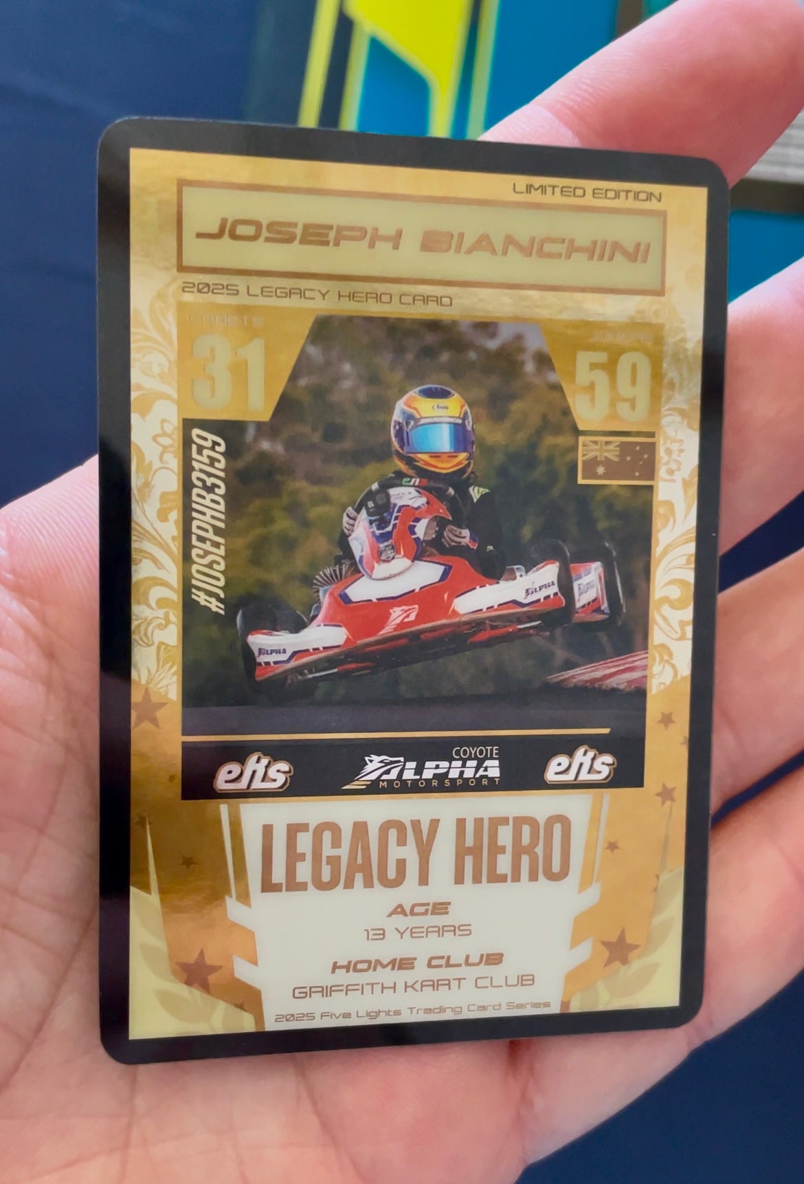 JOSEPH BIANCHINI GOLD LEGACY HERO CARD – Five Lights Graphics
