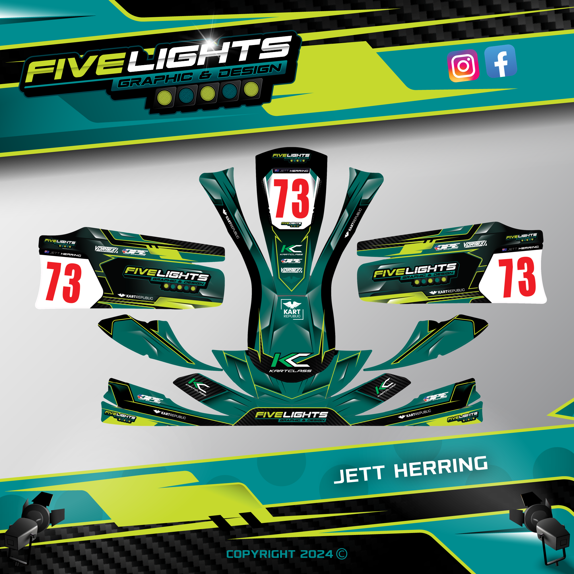 KART REPUBLIC - JETT HERRING (REPRINT) – Five Lights Graphics
