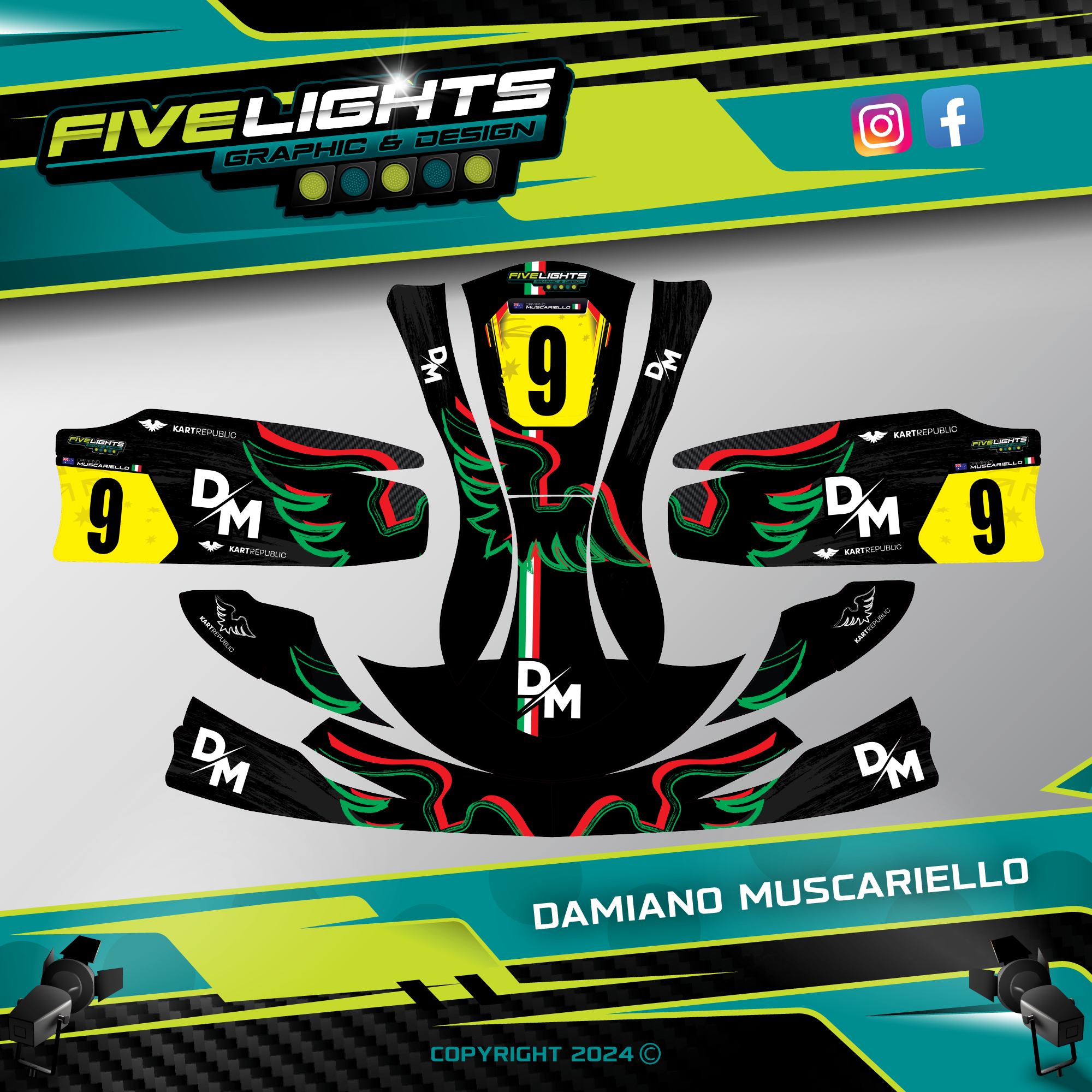 KART REPUBLIC - DAMIANO MUSCARIELLO (CHROME REPRINT) – Five Lights Graphics
