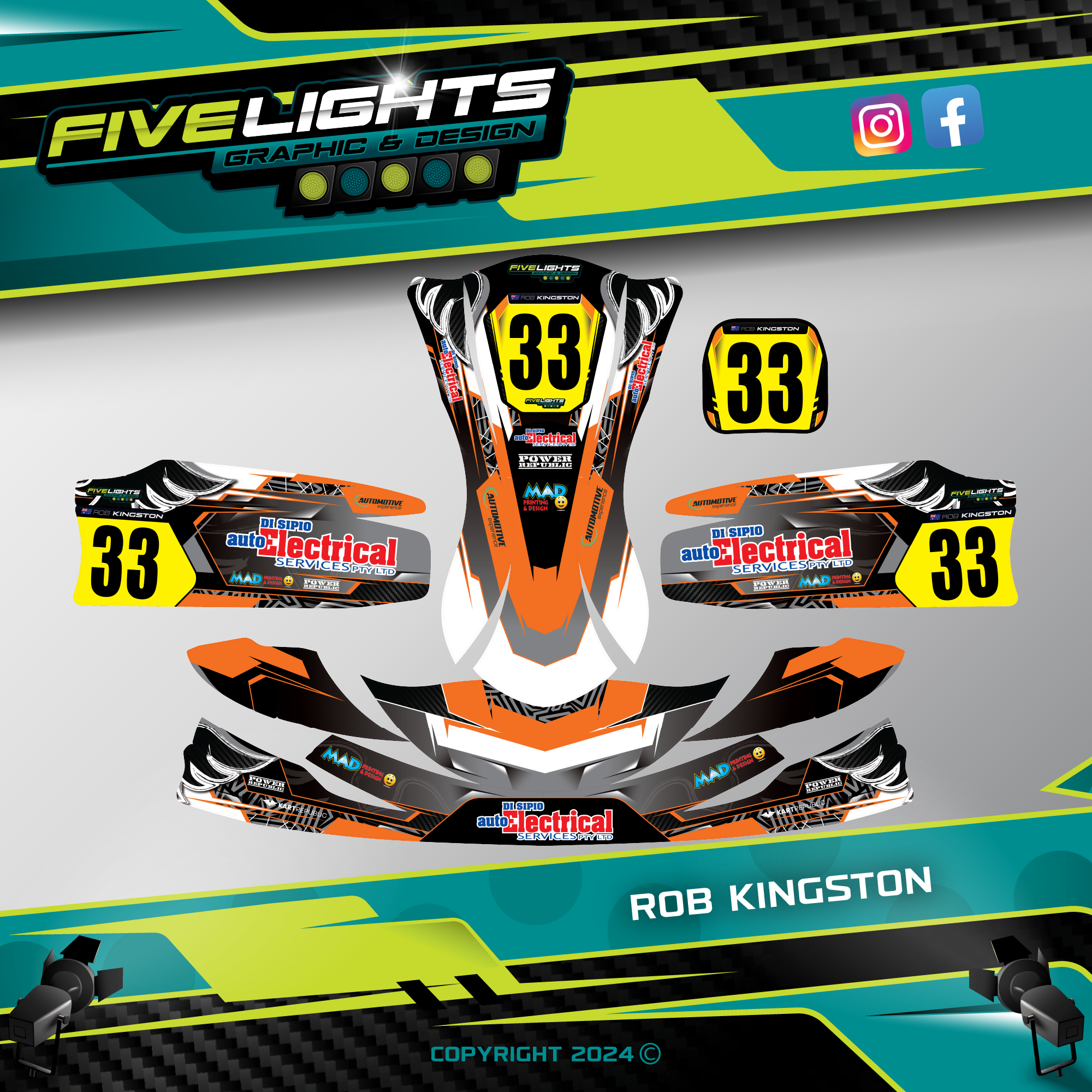 KART REPUBLIC - ROB KINGSTON (REPRINT) – Five Lights Graphics