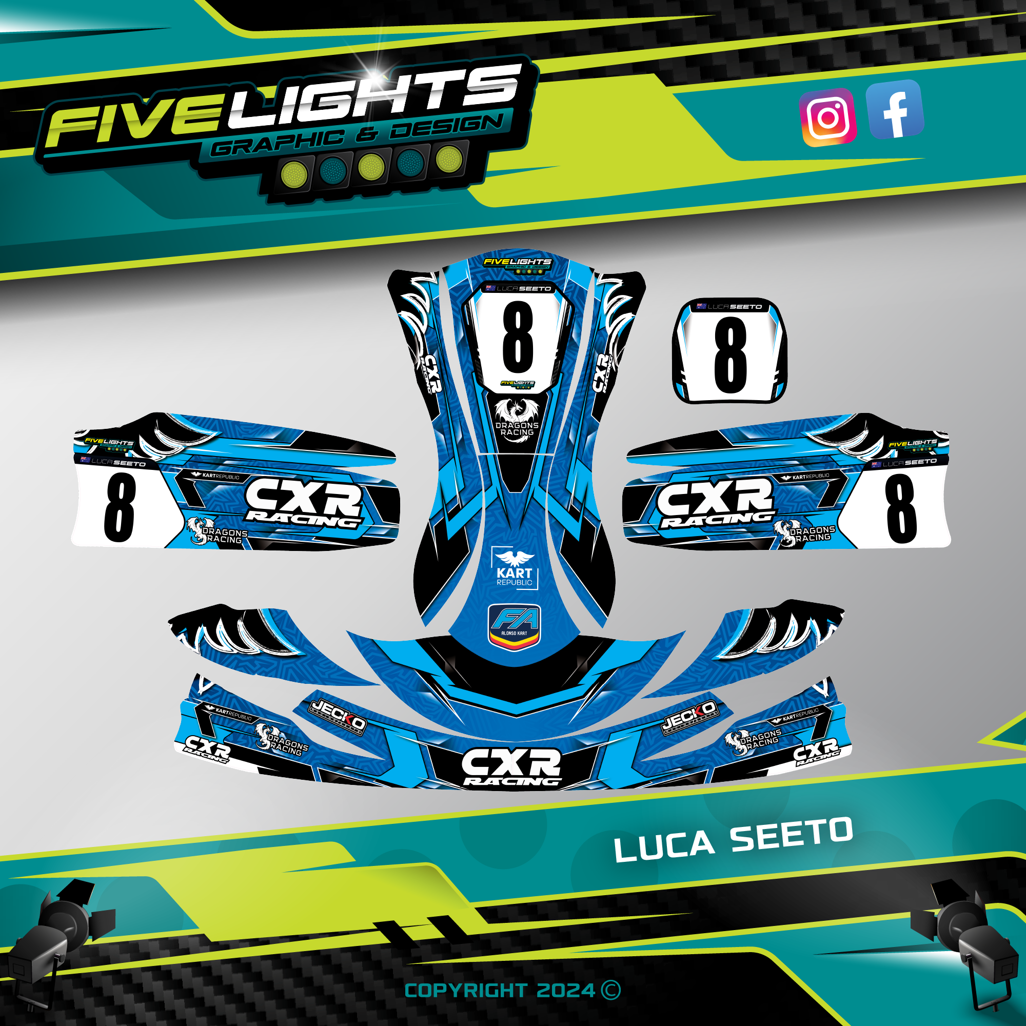 CXR RACING - LUCA SEETO (REPRINT) – Five Lights Graphics