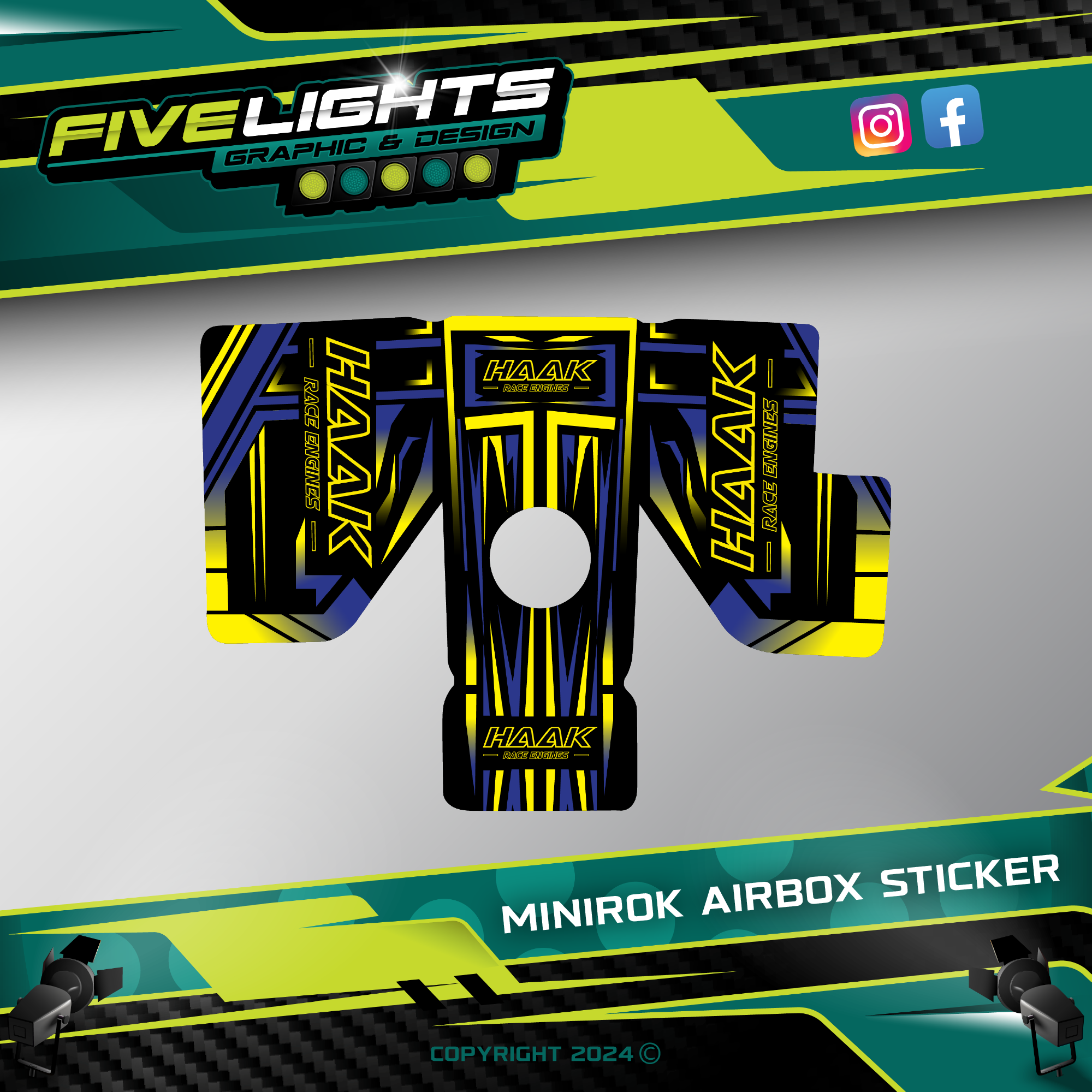 HAAK RACE ENGINES MiniRok Airbox Sticker – Five Lights Graphics