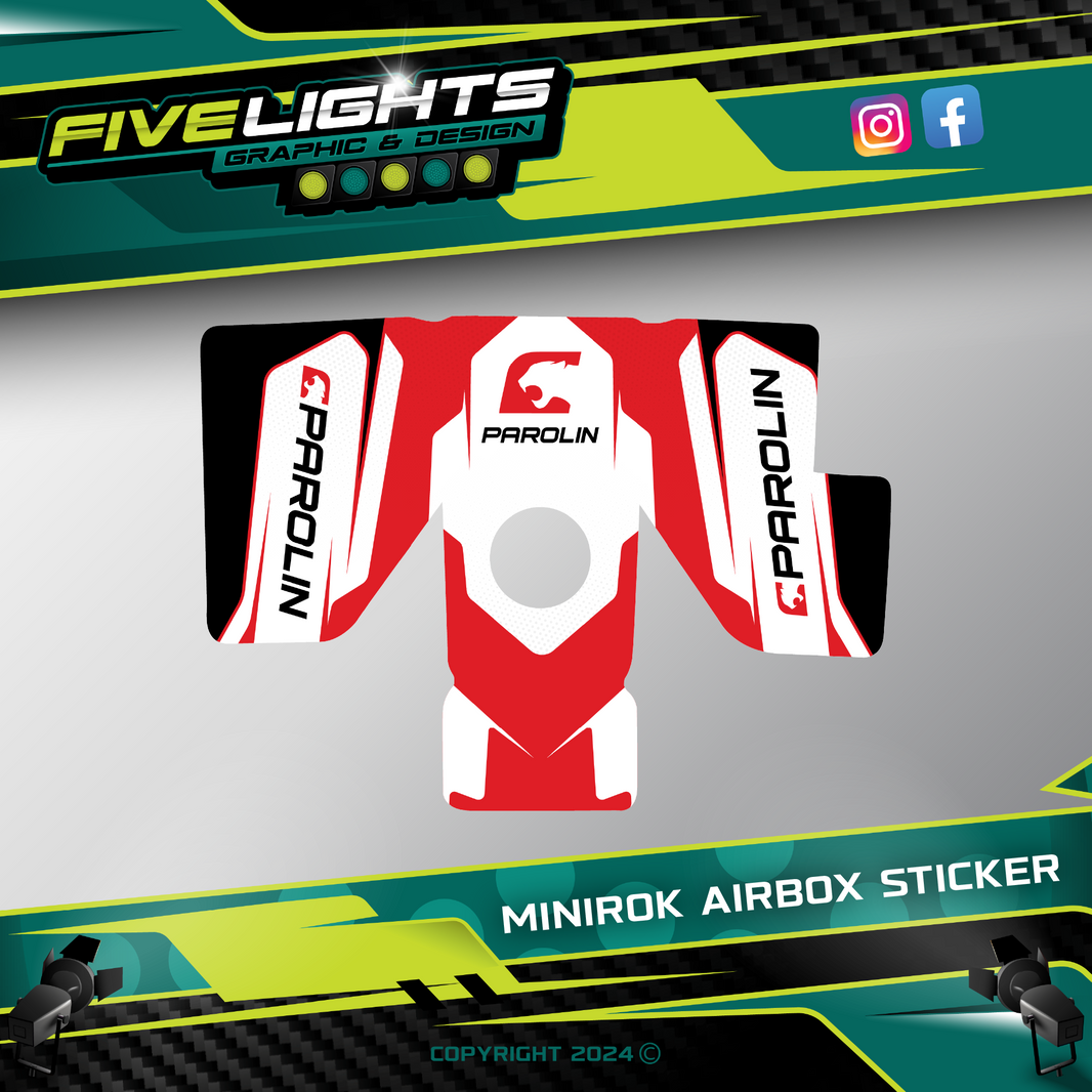 Parolin MiniRok Replica Airbox Sticker – Five Lights Graphics