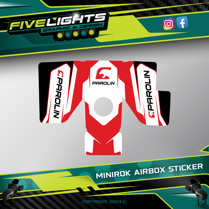 Parolin MiniRok Replica Airbox Sticker – Five Lights Graphics