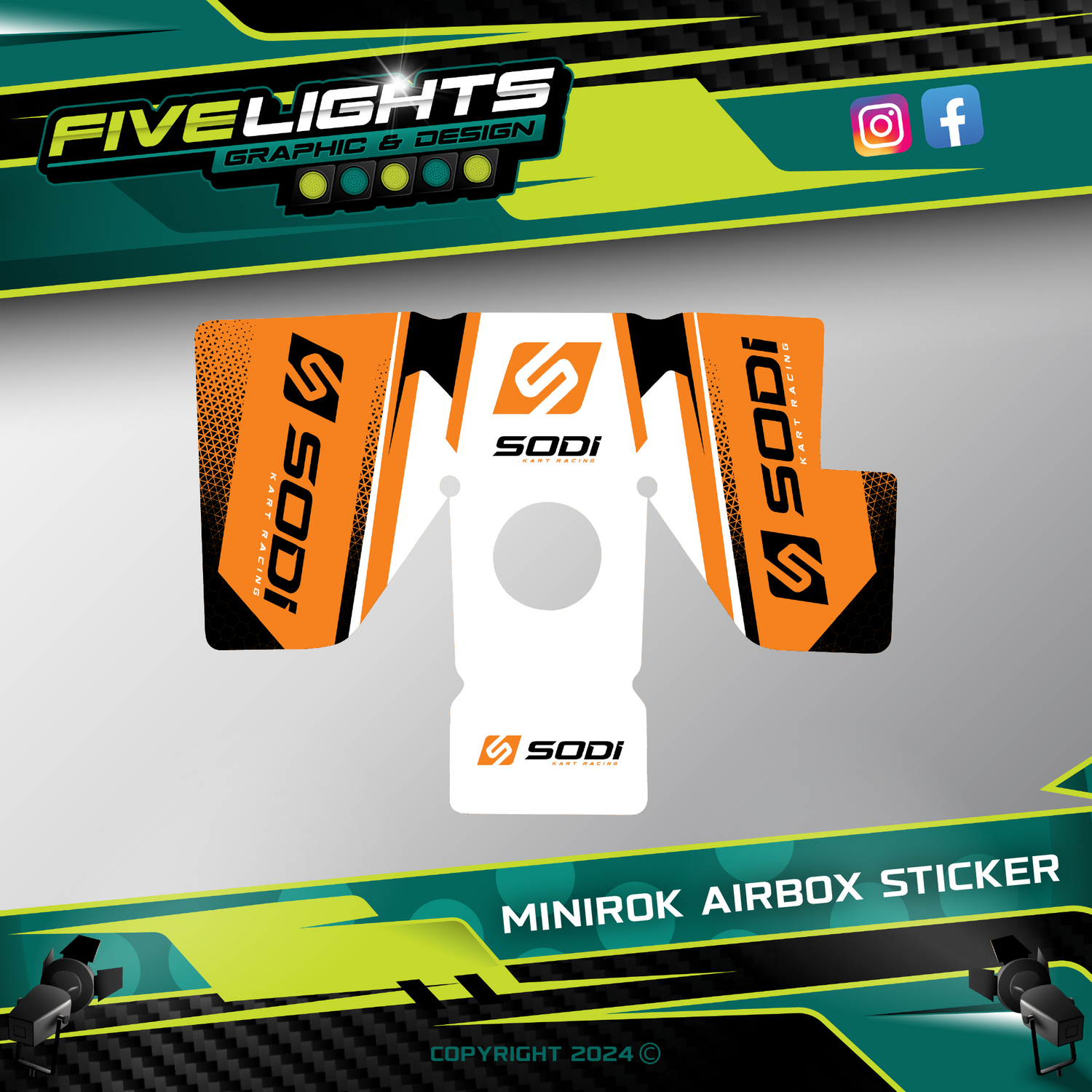 SODI MiniRok Replica Airbox Sticker – Five Lights Graphics