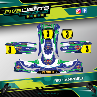 Custom Kart Sticker Kits – Five Lights Graphics