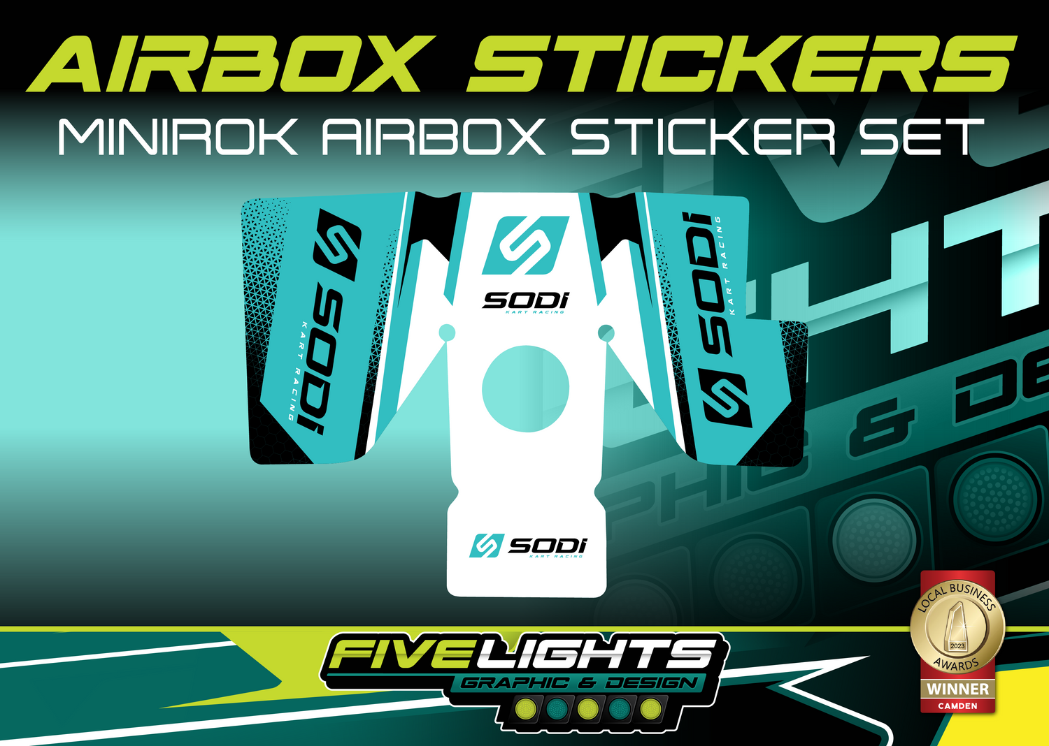 SODI KART AUSTRALIA - SODI MINIROK (TEAL) AIRBOX STICKER SET – Five ...