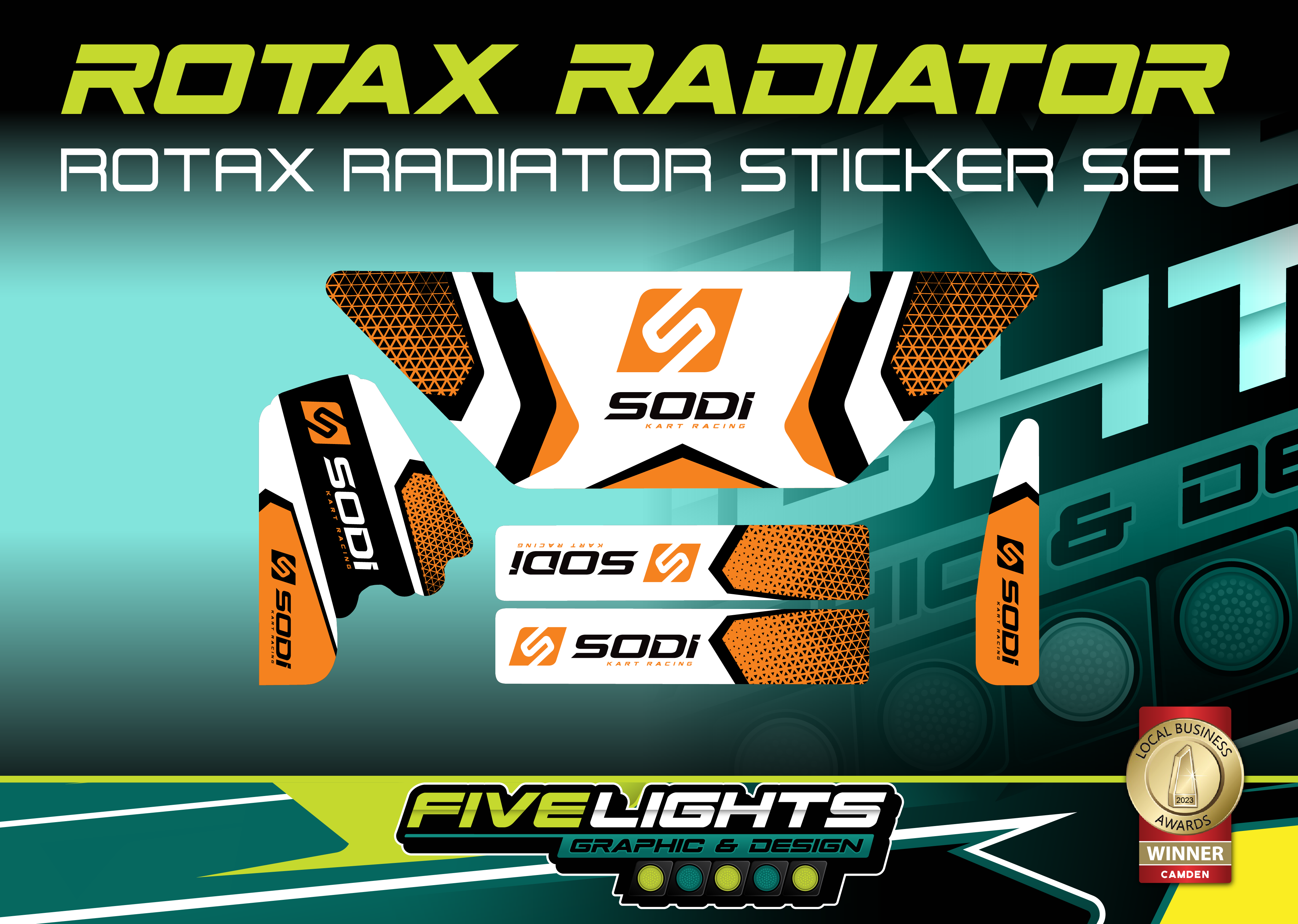 SODI KART AUSTRALIA - SODI ROTAX RADIATOR STICKER SET – Five Lights ...