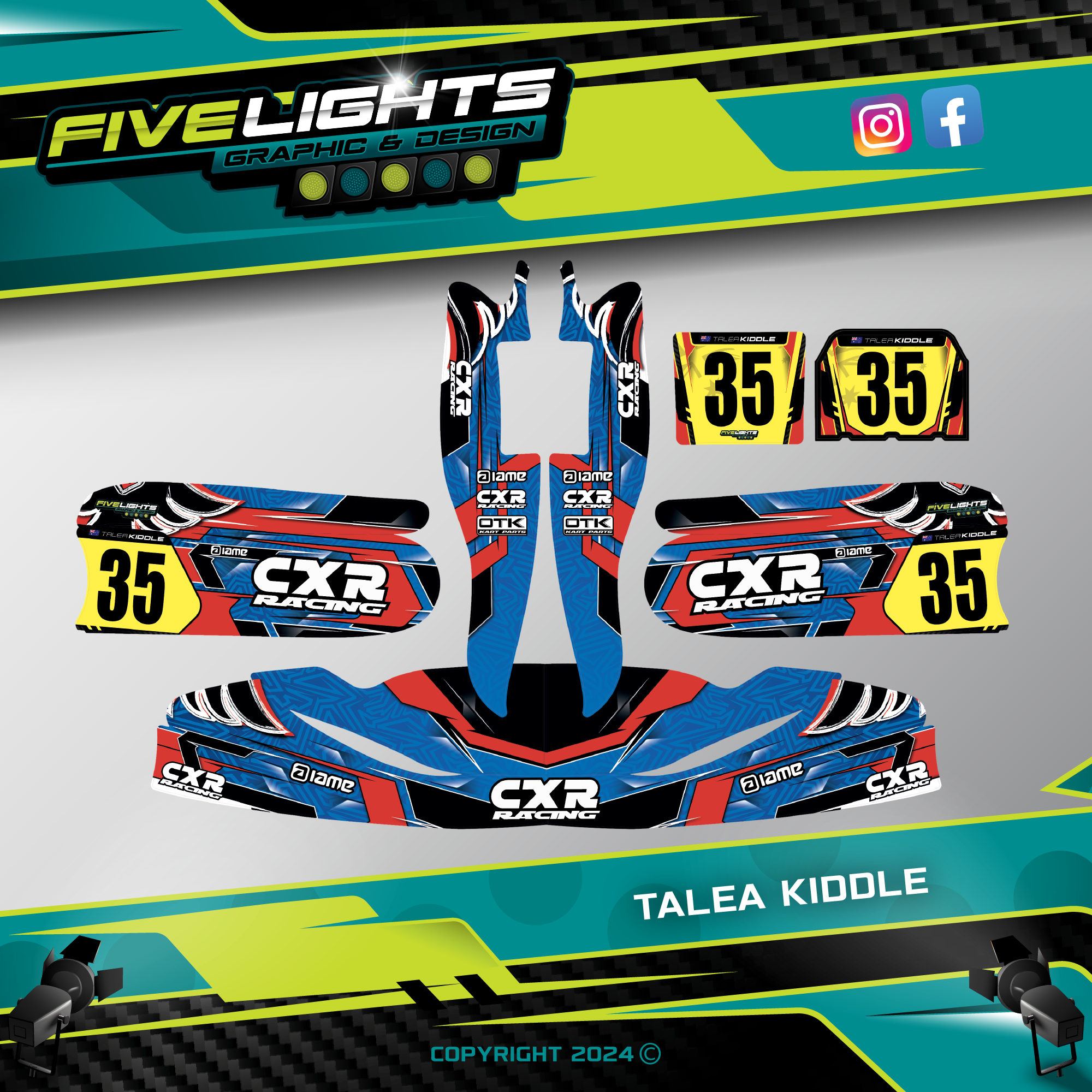 CXR RACING - TALEA KIDDLE (REPRINT) – Five Lights Graphics