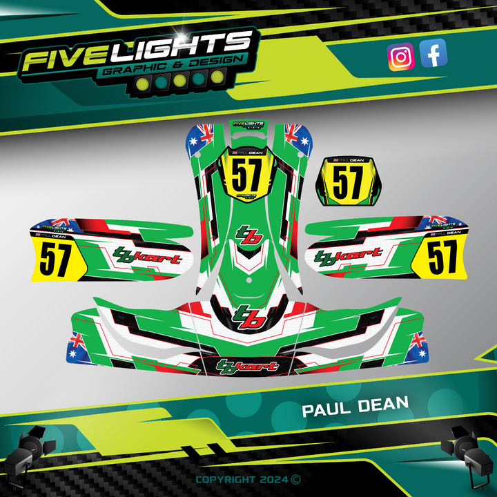 2024 TB KART AUSTRALIA KG508 KIT – Five Lights Graphics