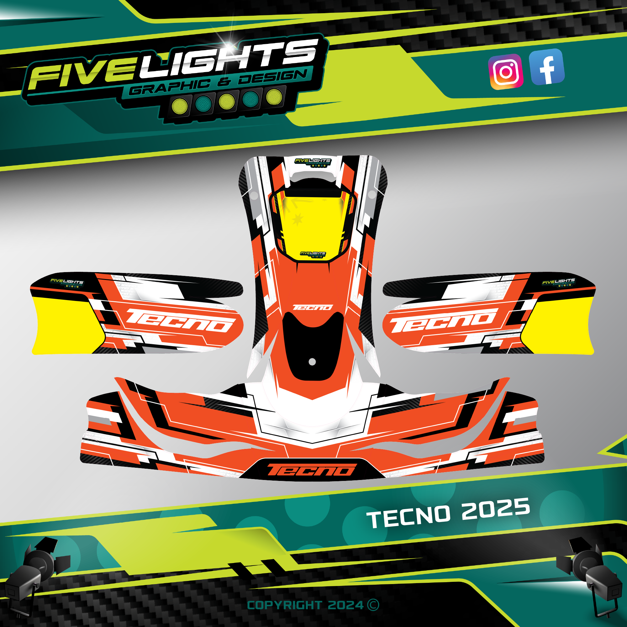 2025 TECNO KART AUSTRALIA KG508 KIT – Five Lights Graphics
