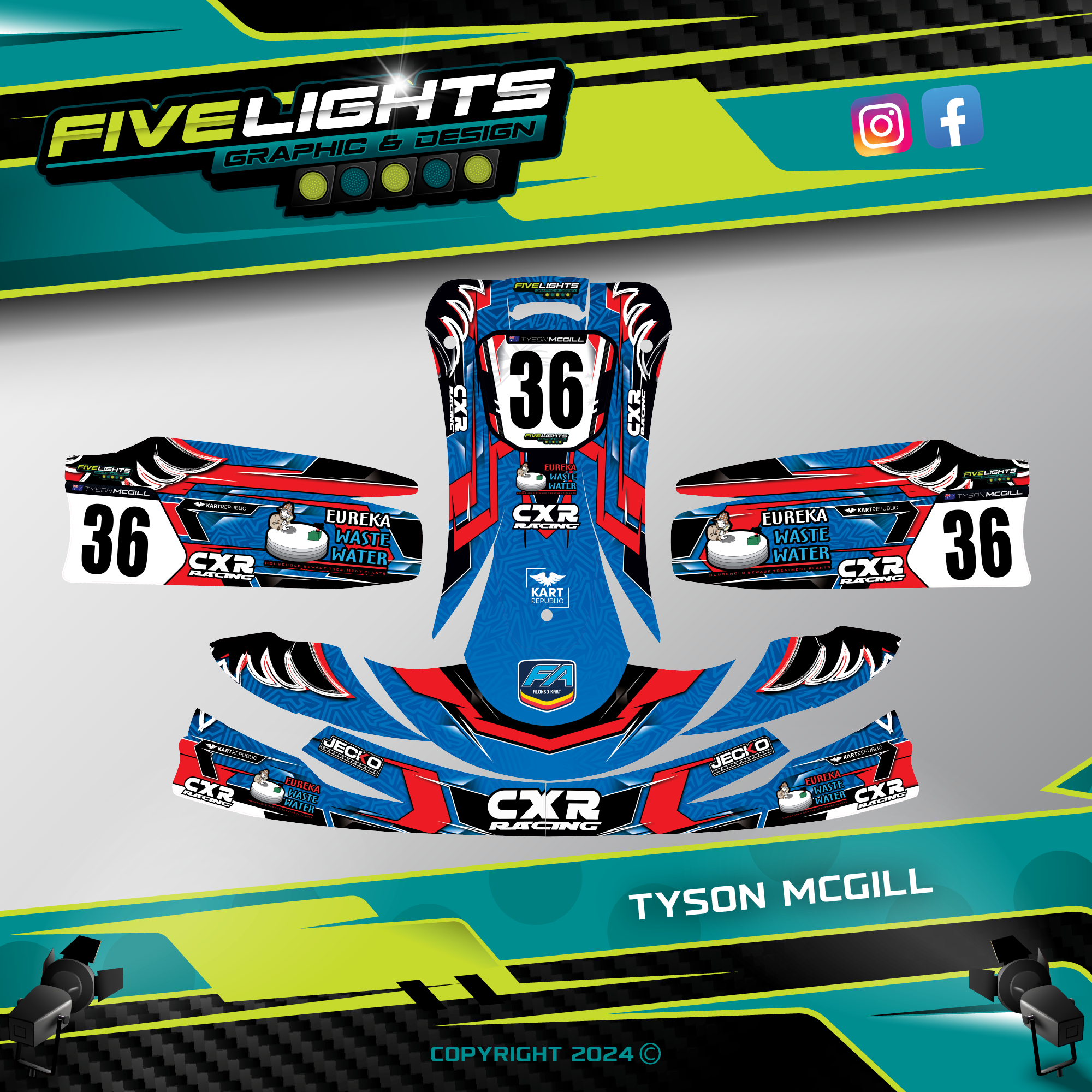 CXR RACING - TYSON MCGILL (REPRINT) – Five Lights Graphics