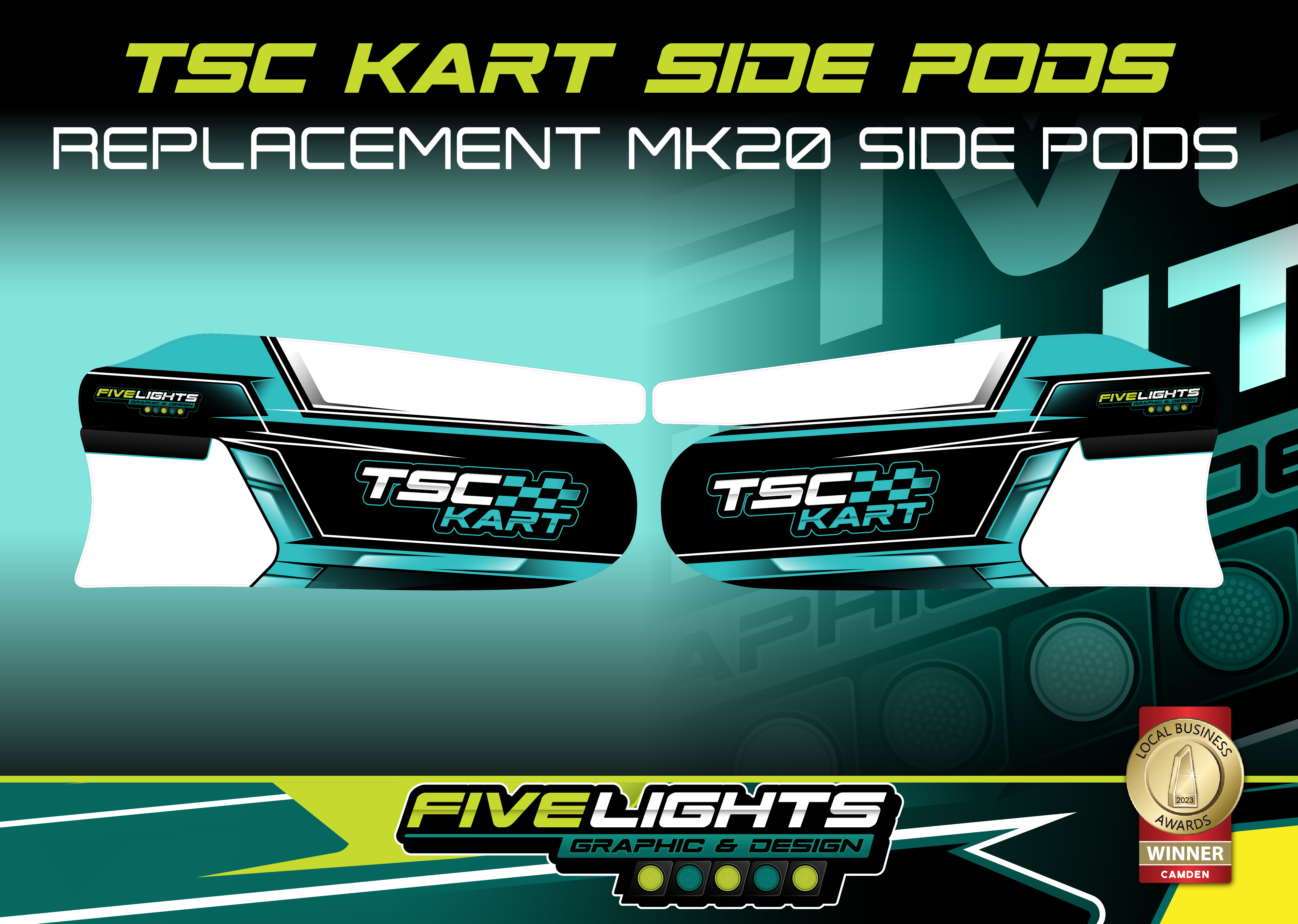TSC KART AUSTRALIA - REPLACEMENT MK20 SIDE POD STICKERS – Five Lights ...