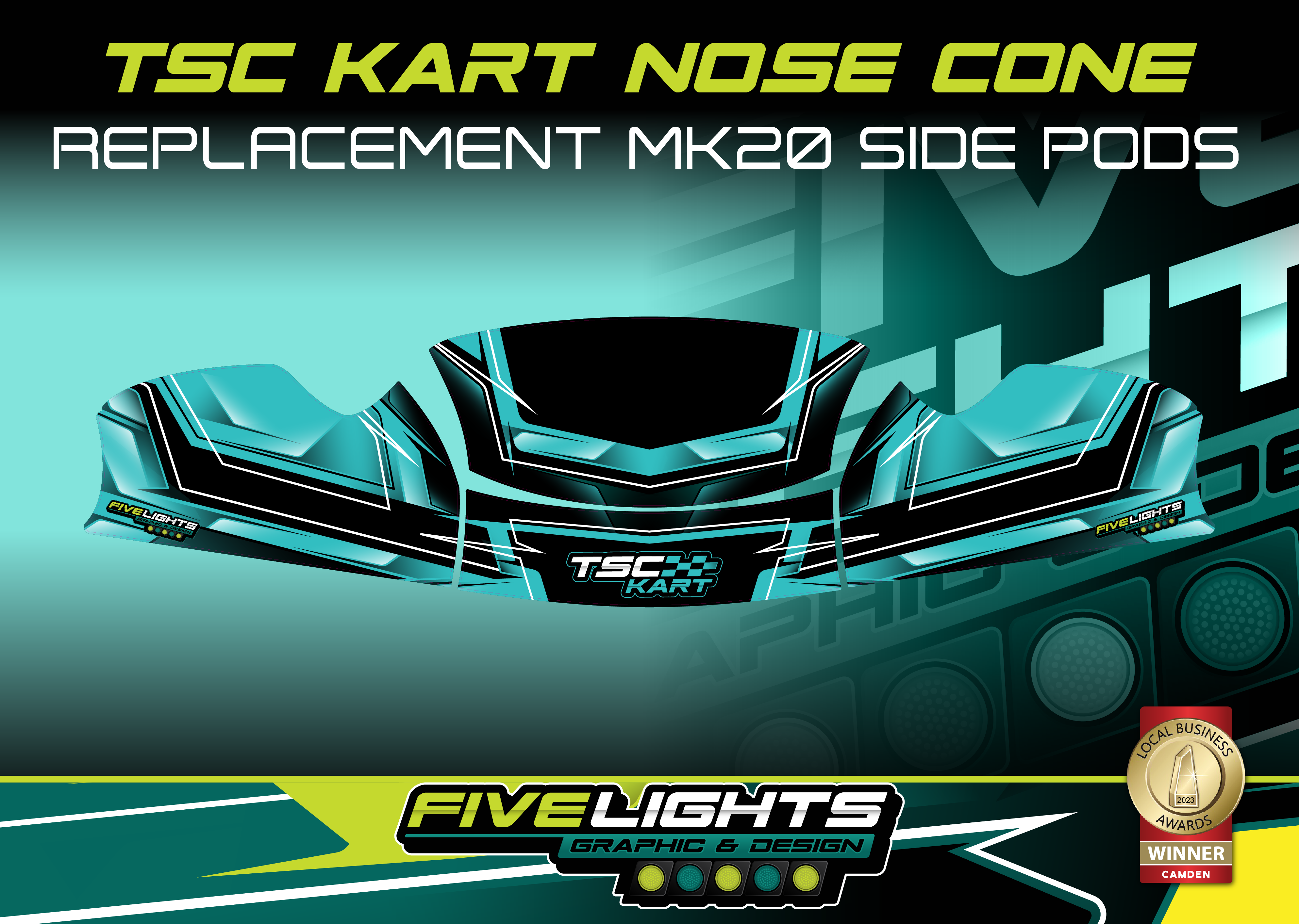 TSC KART AUSTRALIA - REPLACEMENT MK20 NOSE CONE STICKERS – Five Lights ...